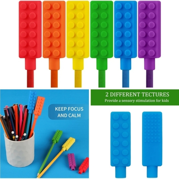 Unbranded | Accessories | New 6 Sensory Pencil Toppers Chew Autism Asd ...
